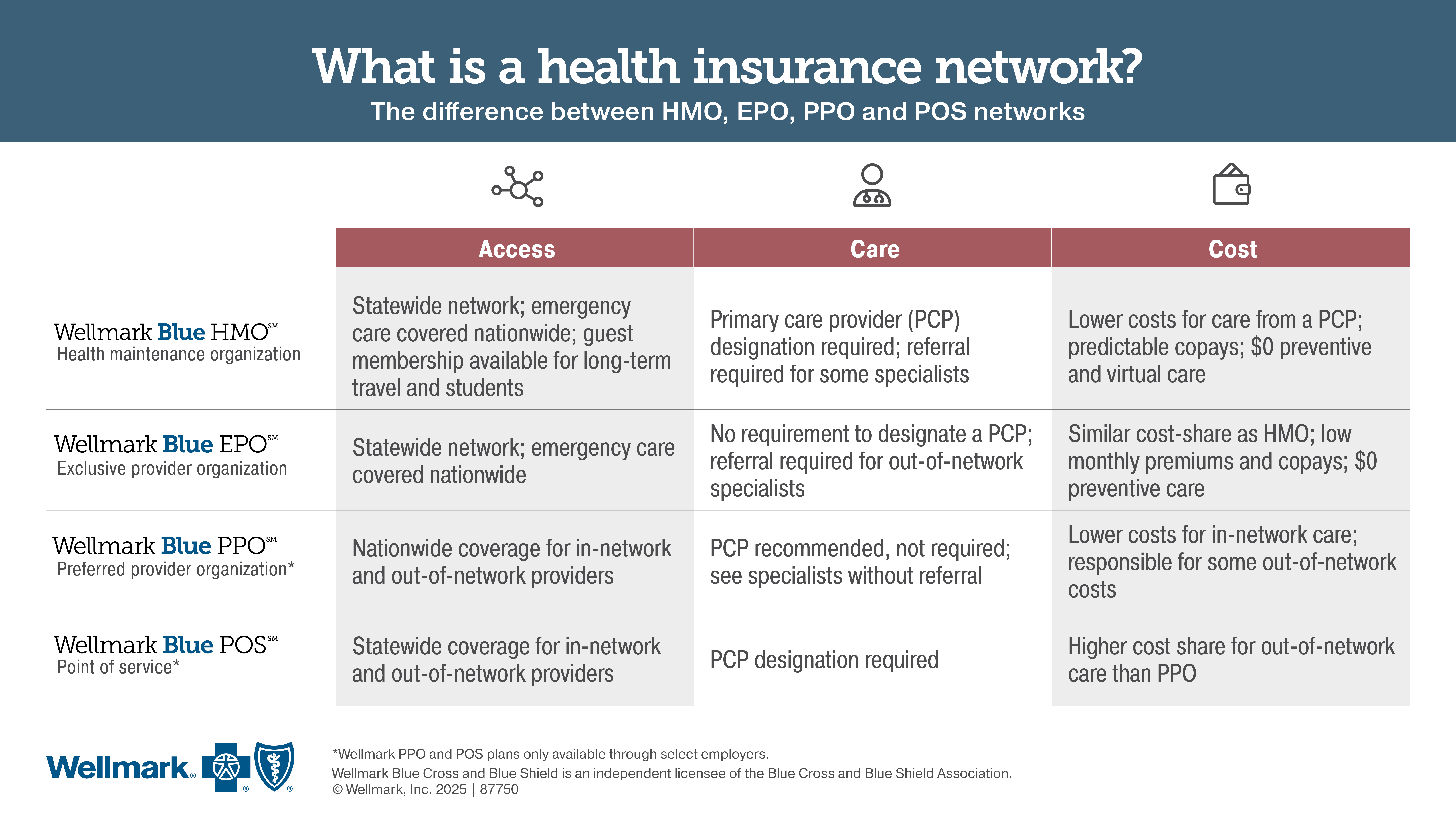 Different types of health insurance networks | Blue blog | Wellmark